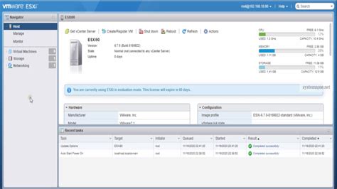 VMware ESXi 7 0 Installation And Basic Configuration System Zone