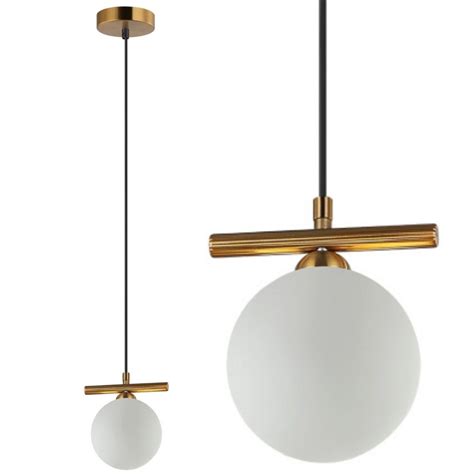 Sypialniana lampa wisząca Merseta PND 463321S BRO W Italux ball kula