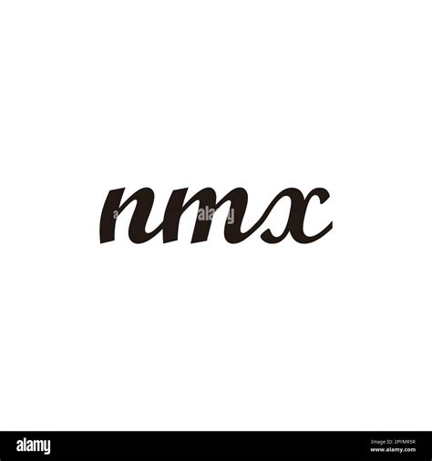 Letra nmx conectar símbolo geométrico simple vector de logotipo Imagen