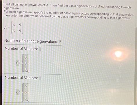 solved find all distinct eigenvalues of a then find the