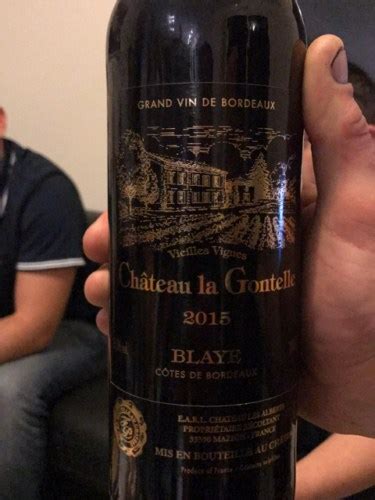 2015 Château Les Alberts Château la Gontelle Vieilles Vignes Blaye