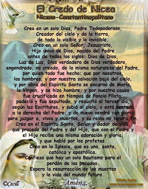 Oraci N Del Credo Credo De Los Ap Stoles Credo Niceno