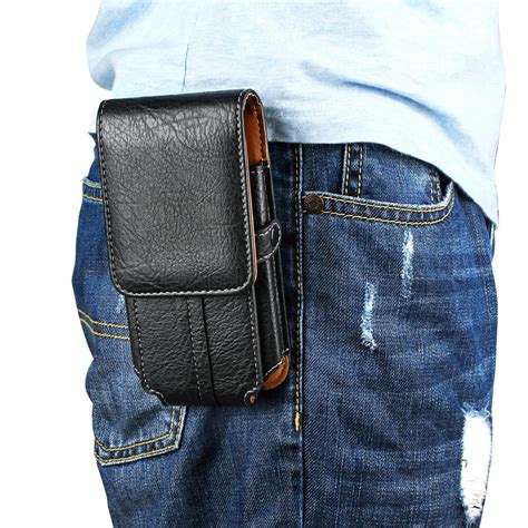 Bolsa De Cintura De Couro Masculina Clipe De Cinto Caixa De