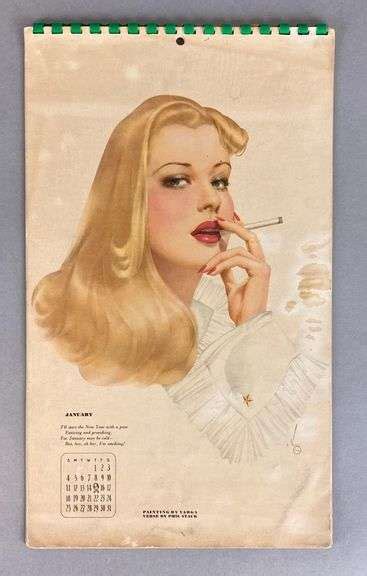 Rare St Varga Pin Up Calendar Matthew Bullock Auctioneers