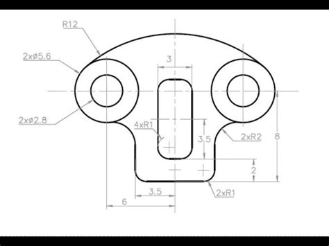 AutoCAD 2D Practice Drawing Exercise 3 Basic Advance Tutorial