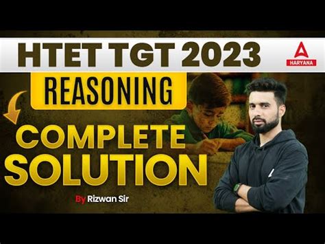 HTET TGT Reasoning Answer Key HTET Reasoning Paper Solution HTET