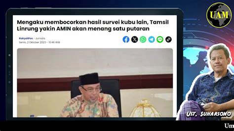 Bocoran Survei Kubu Lain Tamsil Linrung Yakin Anies Cak Imin