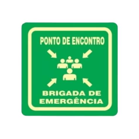 Placa Sinaliza O Ponto De Encontro Fotoluminescente X Mercadolivre