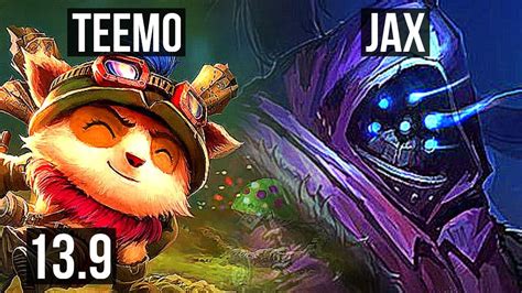 TEEMO Vs JAX TOP 1 1M Mastery 400 Games 15 4 8 Dominating KR