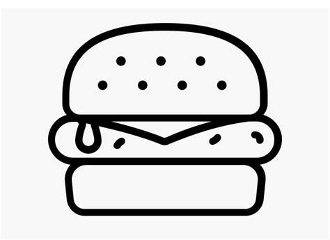 Coloriage hamburger facile Dessin gratuit à imprimer