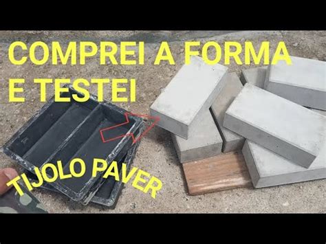 FORMA PARA FAZER TIJOLO PAVER DE CIMENTO YouTube