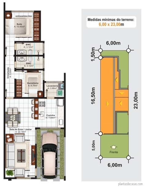 50 Plantas De Casas PEQUENAS 2 QUARTOS 2024