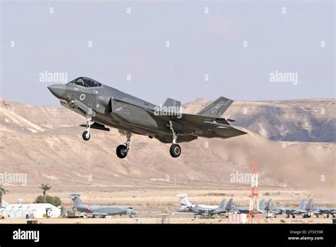 Israeli Air Force F 35 Adir Taking Off Ovda Air Force Base Israel