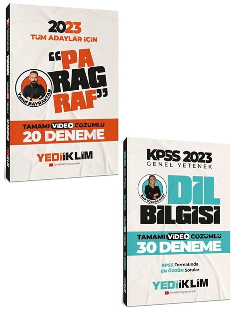 Yediiklim 2023 KPSS Tüm Adaylar için Dilbilgisi 30 Deneme Paragraf