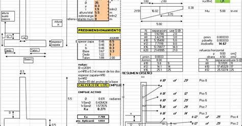 Civil Excel Planillas Excel para Ingeniería Civil Diseño de muro