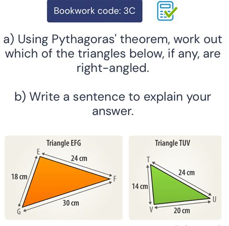 Bookwork Code 3C A Using Pythagoras Theorem StudyX
