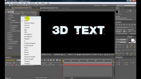 Basic 3d Text Tutorial In After Effects YouTube