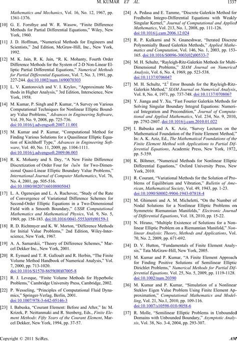 an introduction to numerical methods for the solutions of partial differential equations