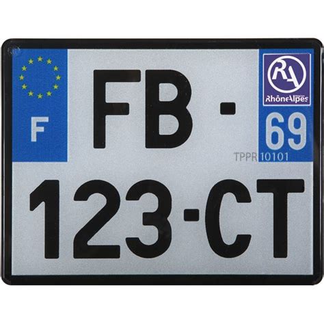 Plaque immatriculation moto alu 170 x 130 mm département 47 Feu Vert
