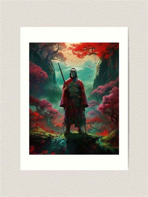 Samurai Warrior Art Print Japanese Art Lovers Poster Wall Art