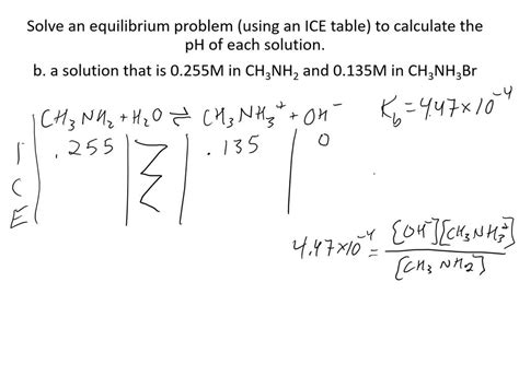 solved solve an equilibrium problem using an ice table to calculate the ph of each solution a