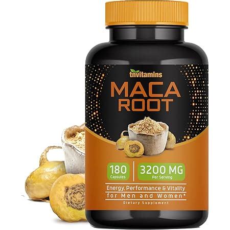 Amazon Organic Maca Root Black Red Yellow 1900 MG Per Serving