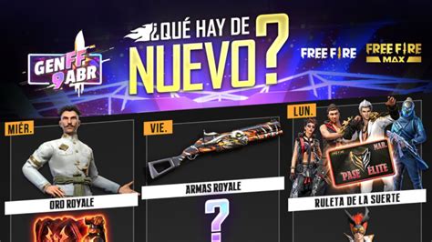 Free Fire Agenda Semanal Del 23 Y 29 De Marzo Con Ruleta De La Suerte