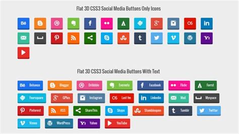 Top Free Html Css Social Sharing Buttons Templates Ideas