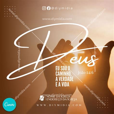 Eu Sou O Caminho A Verdade E A Vida Banner Gospel Edit Vel Canva Premium