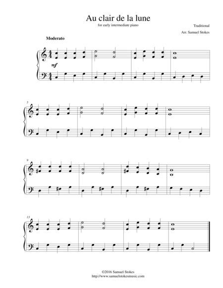 Sheet Music With The Words Au Clair De La Lune Written In French And