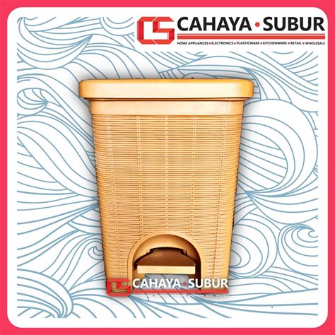 Jual Tempat Sampah Rotan Injak HARMONY 15Lt Dust Bin Premium Model