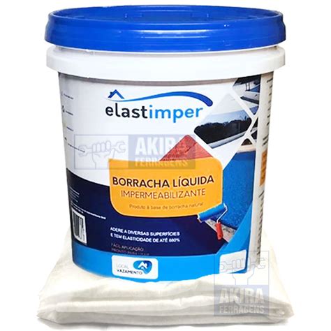 Elastimper Borracha Liquida Natural Kg Impermeabilizante Laje