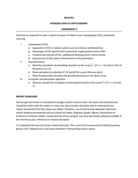 project 1 [assignment for cryptography subject ] mcs introduction to cryptography assignment 2