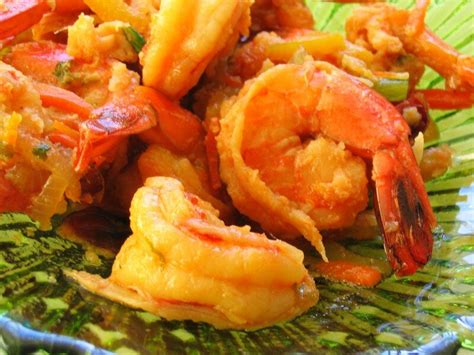 Gambas Marin Es Au Gingembre L Ail Et Aux Petits L Gumes La