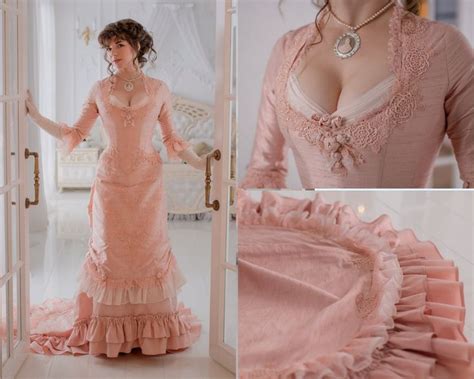 Silk Victorian Dress Victorian Costume Victorian Ballgown Etsy