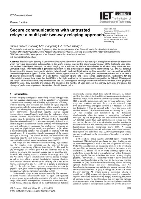 pdf secure communications with untrusted relays a multi pair two way relaying approach