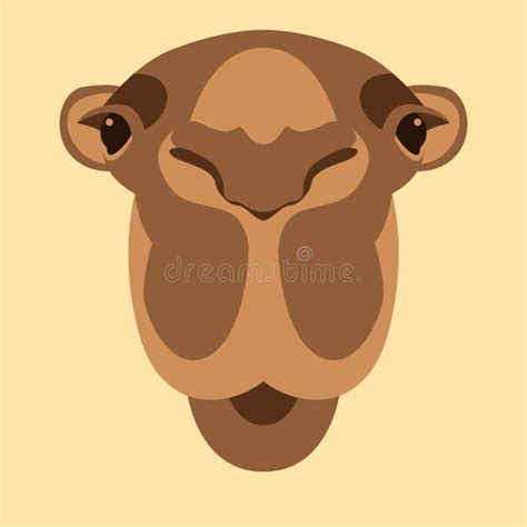 Frente Plano Del Estilo De La Cara Del Camello Del Ejemplo Principal