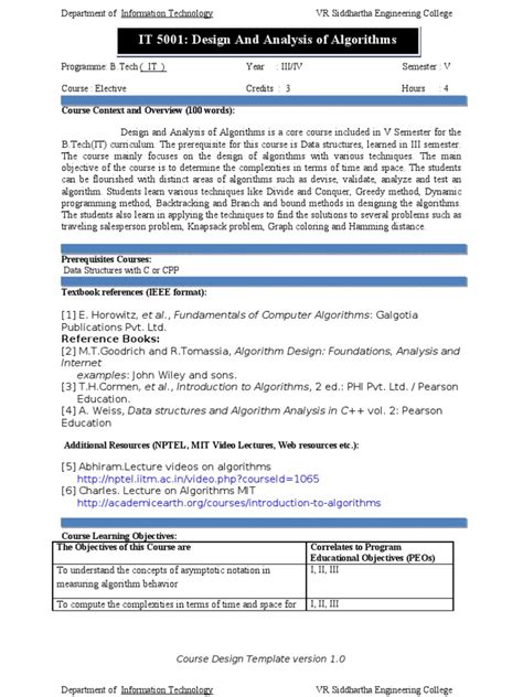 daa course file pdf mathematical optimization dynamic programming