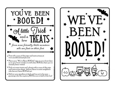 You Ve Been Booed Printable Black And White