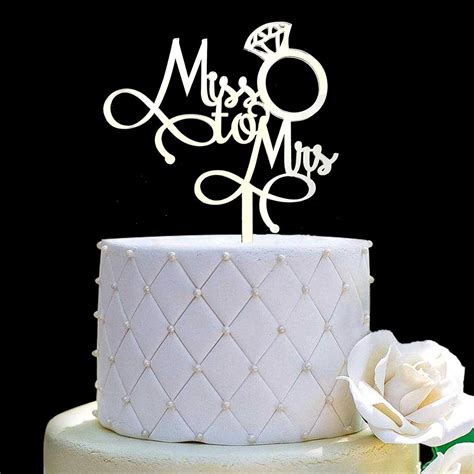 Miss To Mrs Cake Toppers Bridal Shower Mr And Mrs Wedding Engagement