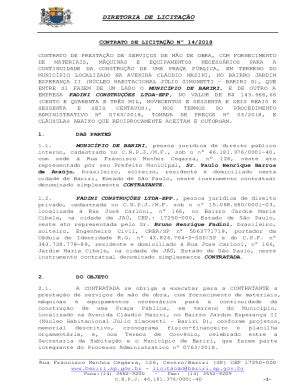 Fillable Online Diretoria De Licitaes E Contratos Administradtivos