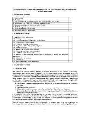 Fillable Online COMPETITION TYPE BASES FOR SCIENCE NUCLEI OF THE