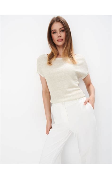 Bluză cu fir metalic culoare Beige MOHITO 339BN 02L