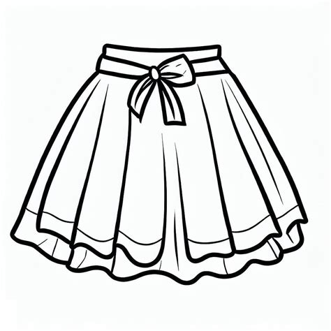 Coloriage Jupe Gratuite Pour les Filles télécharger et imprimer