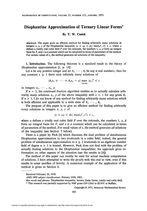 pdf diophantine approximation of ternary linear forms