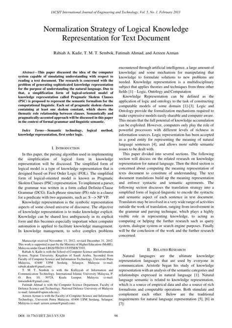 pdf normalization strategy of logical knowledge representation for text document