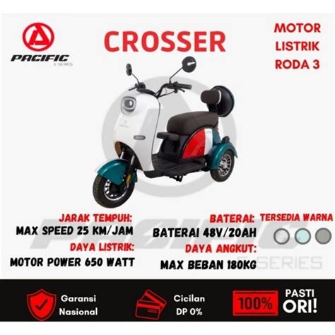 Jual Sepeda Listrik Roda 3 Motor Listrik PACIFIC CROSSER 48V 20AH 650