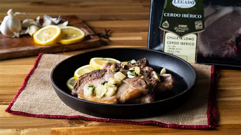 Chuletas de cerdo al ajillo con limón ElPozo Cocina Contigo