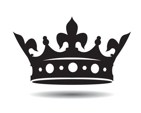 Crown Tattoo Design Black And White Silhouette