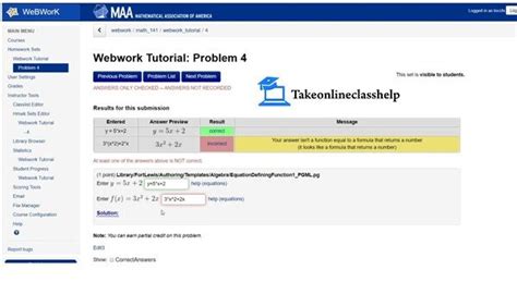 Step By Step Webwork Solution For Easy Learning